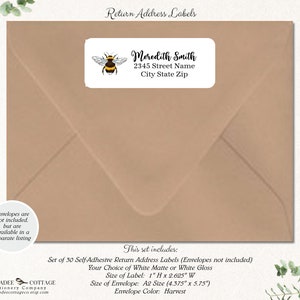 Bee Return Address Labels | Return Address Stickers | Beekeeper Gift ...