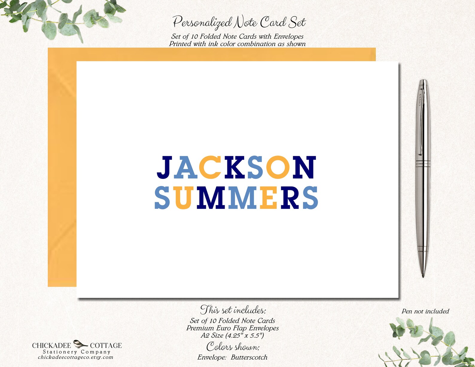 Personalized Note Cards for Boys, Kids Stationery, Thank You Cards ...