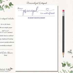 Principal Gift / Principal Appreciation Gift / Custom Notepad / Gift ...