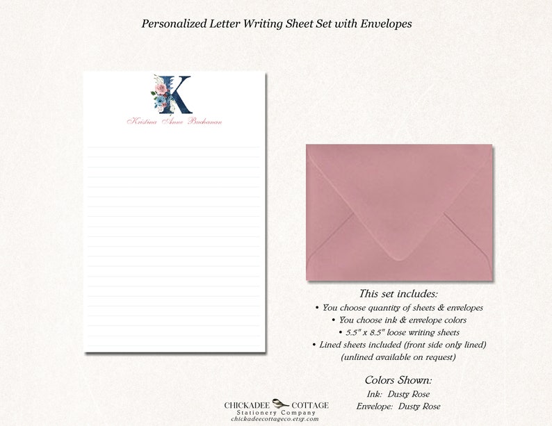 Letter Writing Set Letter Writing Paper Stationary Set - Etsy