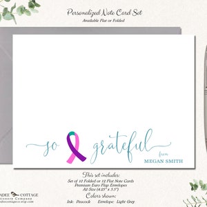 Personalized Thank You Cards Thyroid Cancer | Cancer Card | Cancer ...