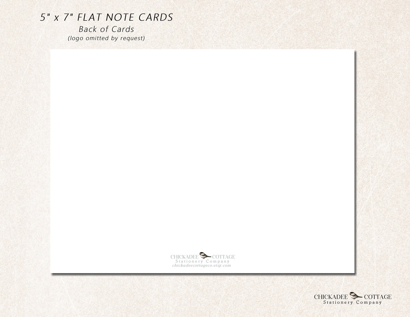 Personalized Note Cards With Envelopes, Set of 10 Flat 5" X 7" Boxed ...