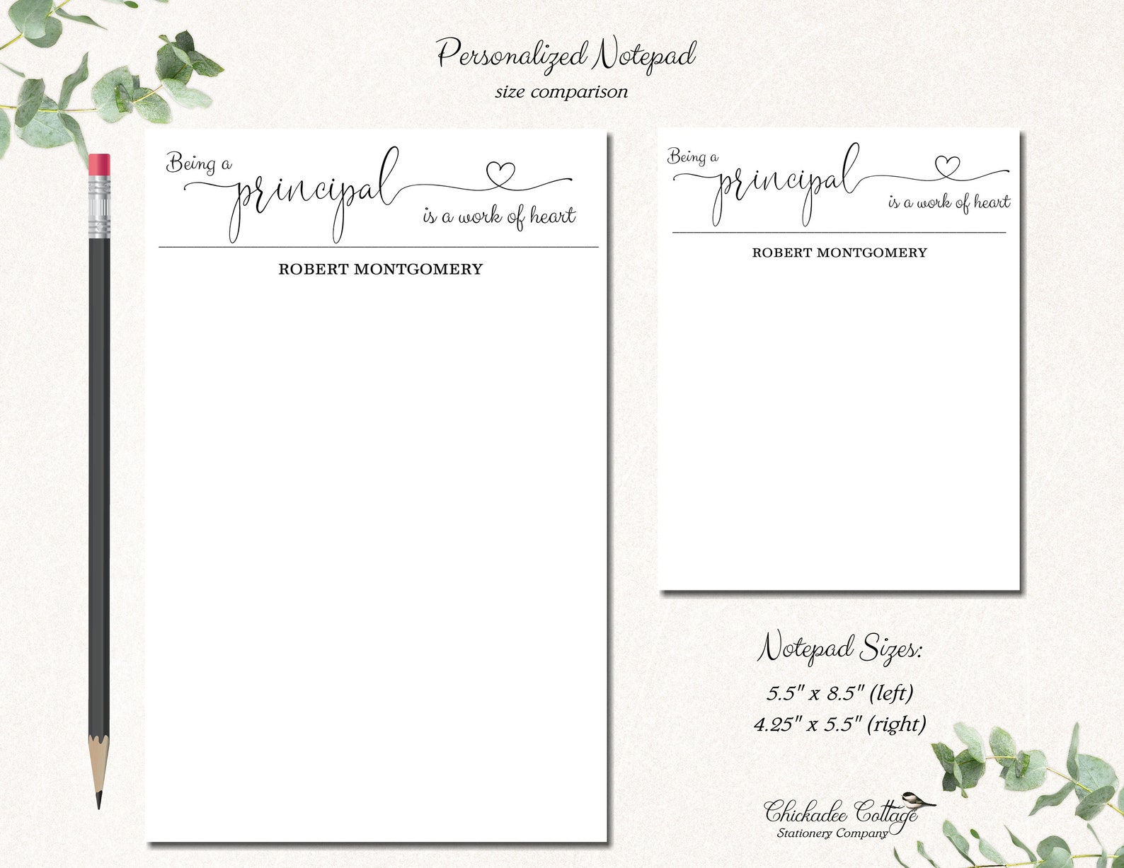 Principal Gift / Principal Appreciation Gift / Custom Notepad / Gift ...