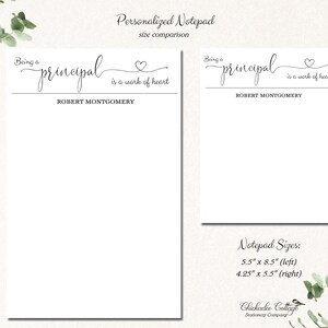 Principal Gift / Principal Appreciation Gift / Custom Notepad / Gift ...