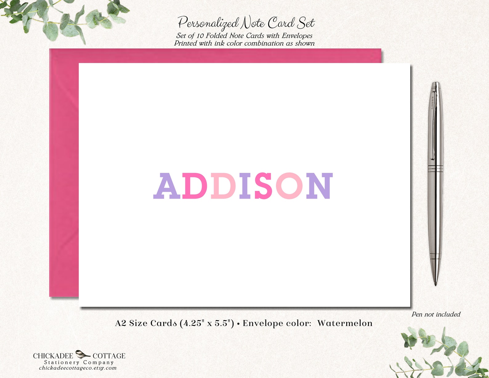 Personalized Note Cards for Girls Kids Stationery Thank You - Etsy