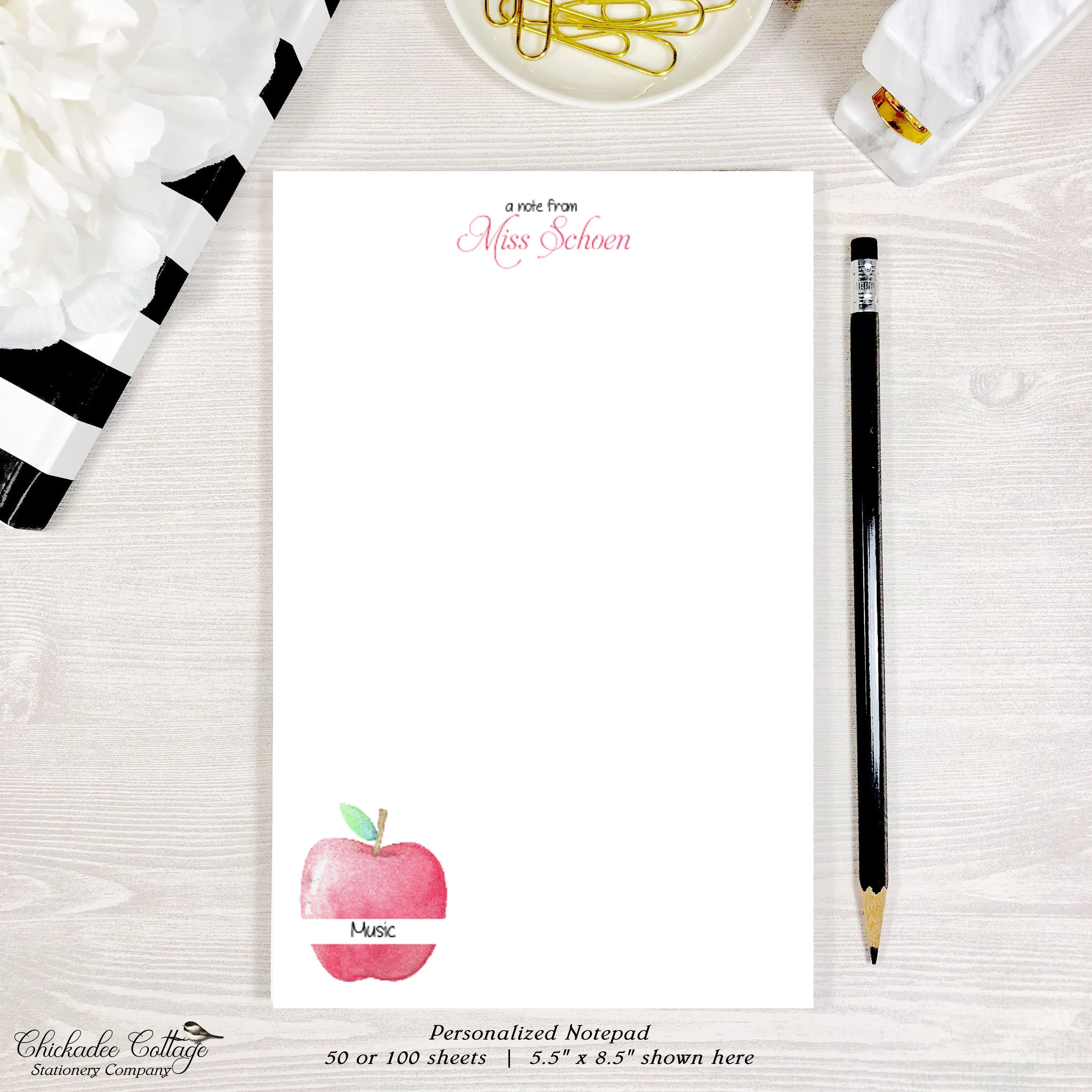 Teacher Notepad Teacher Gift Personalized Teacher Gift - Etsy