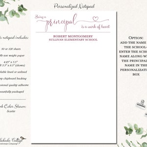 Principal Gift / Principal Appreciation Gift / Custom Notepad / Gift ...