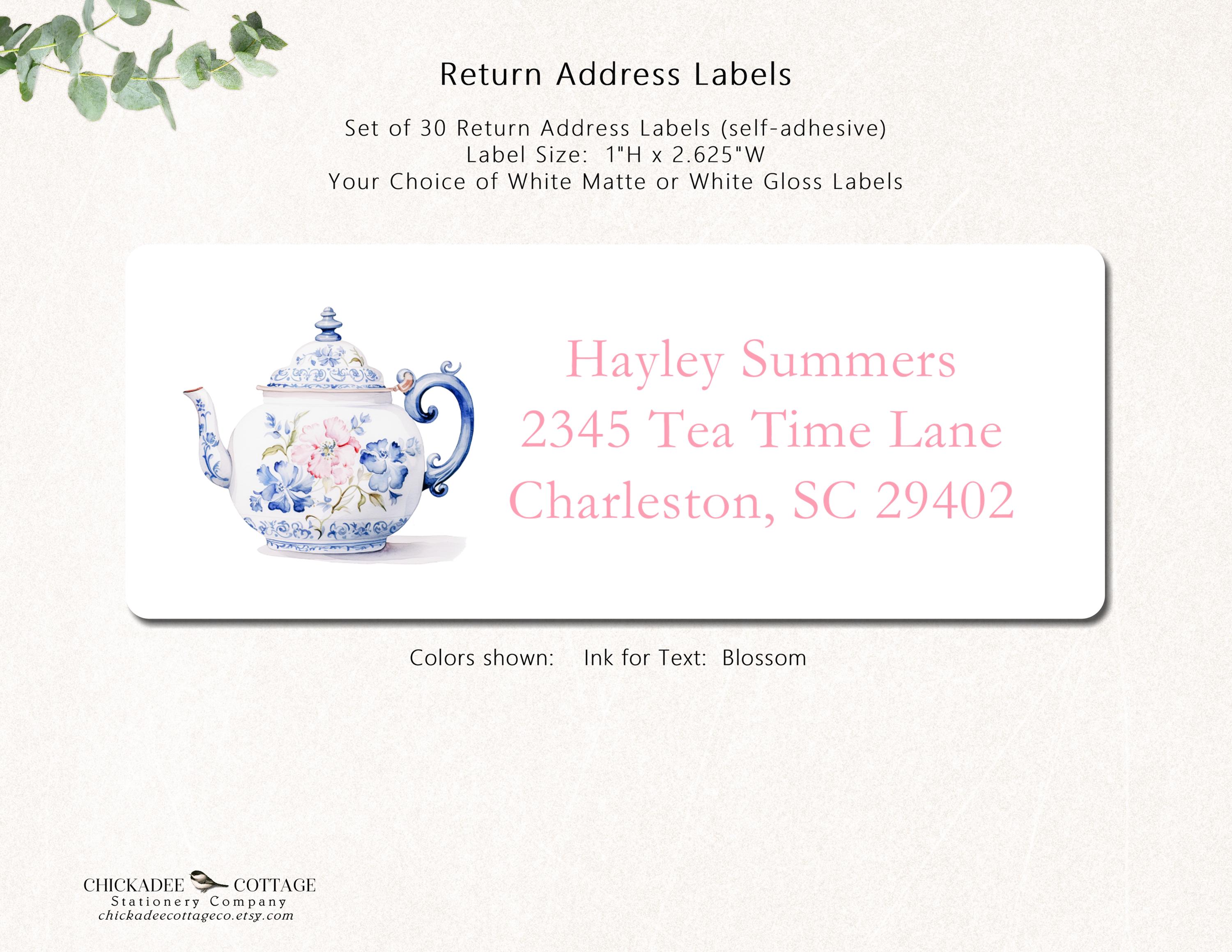Return Address Labels, Return Address Stickers, Personalized Return ...