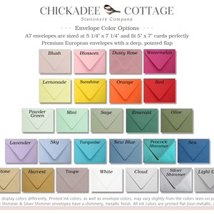 Personalized Stationery Note Card Set With Envelopes, Set of 10 Flat 5 ...