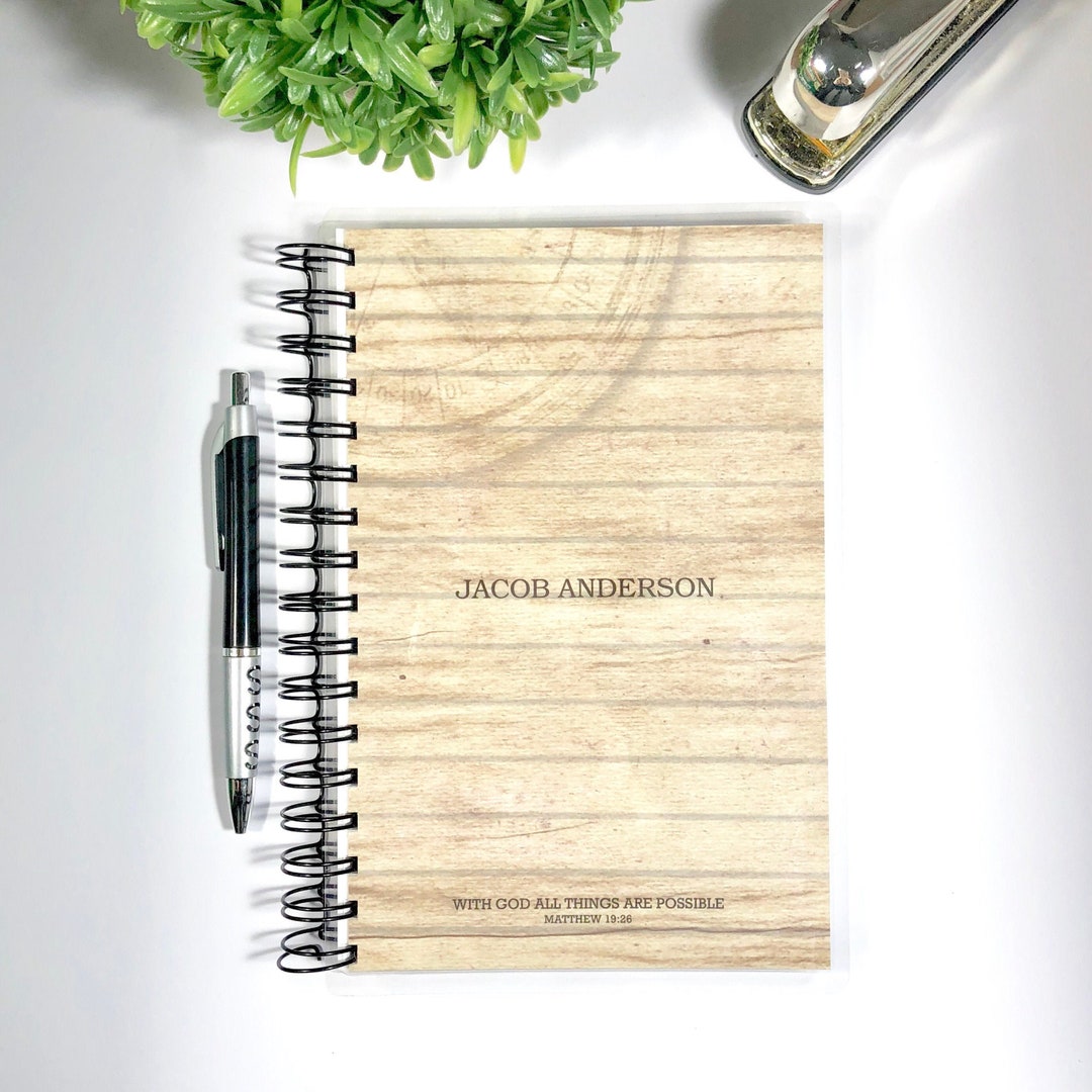 Prayer Journal for Men, Confirmation Gift, Bible Study, Christian ...