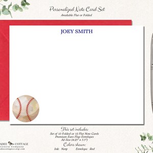Baseball Stationery | Baseball Thank You Cards | Baseball Birthday ...