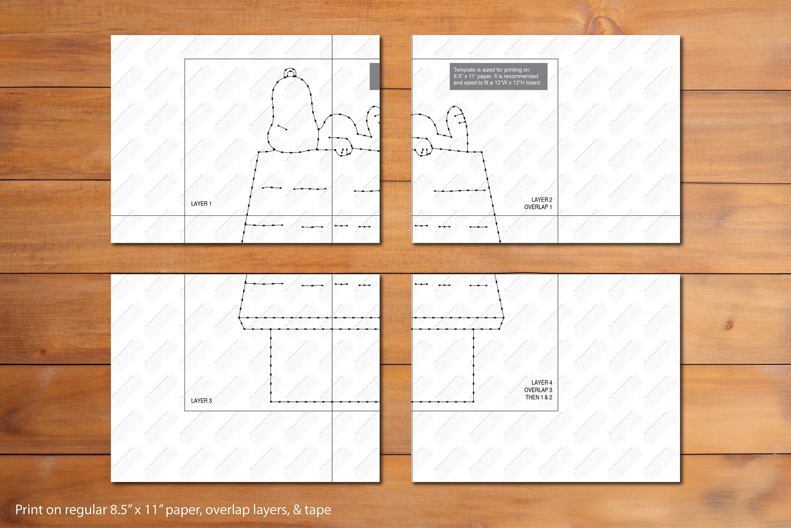 Snoopy - Custom String Art Template - Etsy