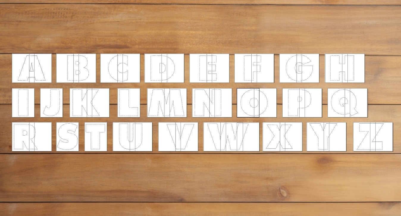 Alphabet Letters 10 Inch Tall- String Art Template - Etsy