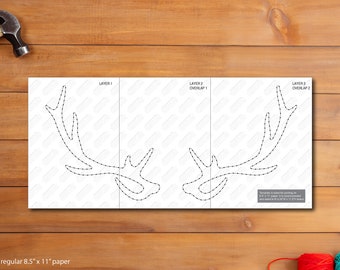 Deer Head String Art Template Pattern Crafting Design - Etsy