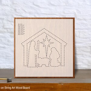Nativity Scene String Art Template | Scalable PDF + SVG Digital ...