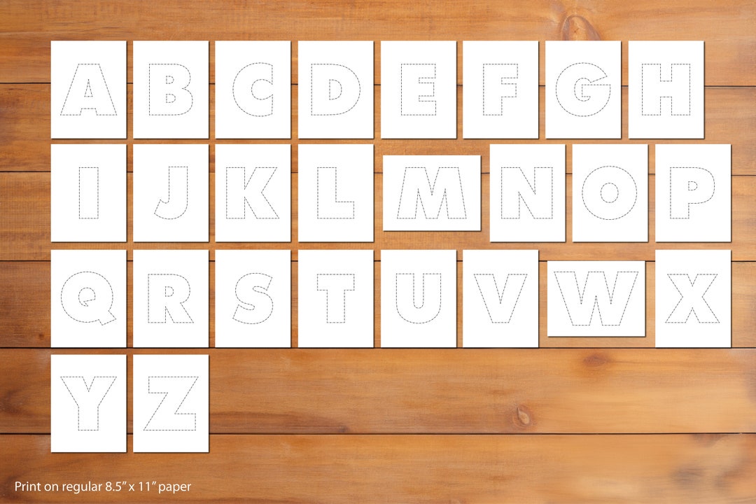 Alphabet Letters 6 Inch Tall- String Art Template - Etsy