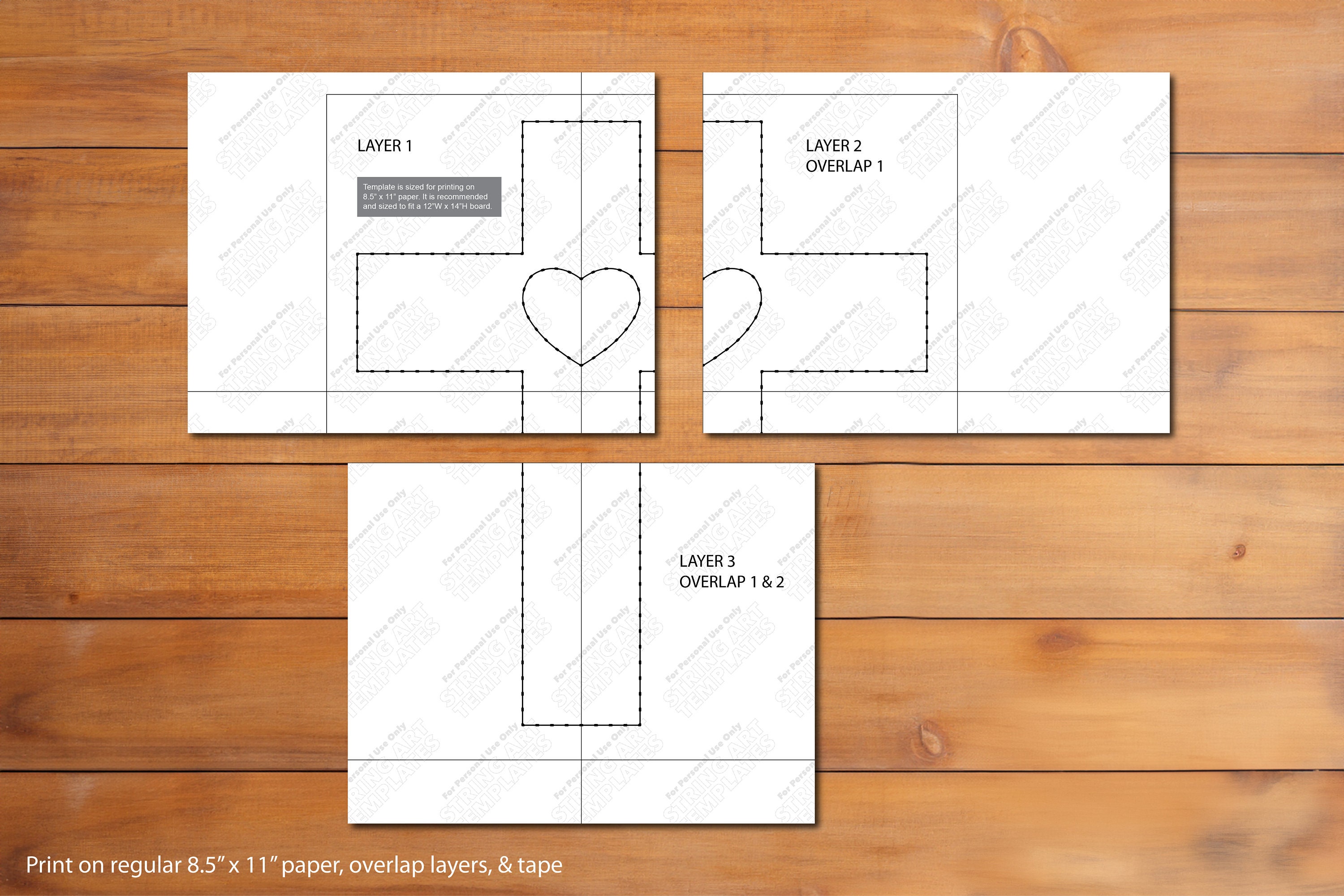 Cross With Heart - String Art Template - Etsy