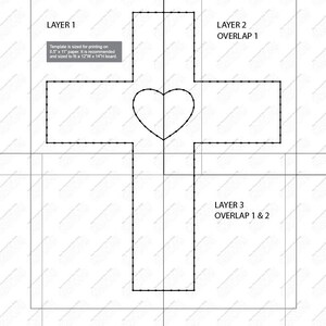 Cross With Heart - String Art Template - Etsy