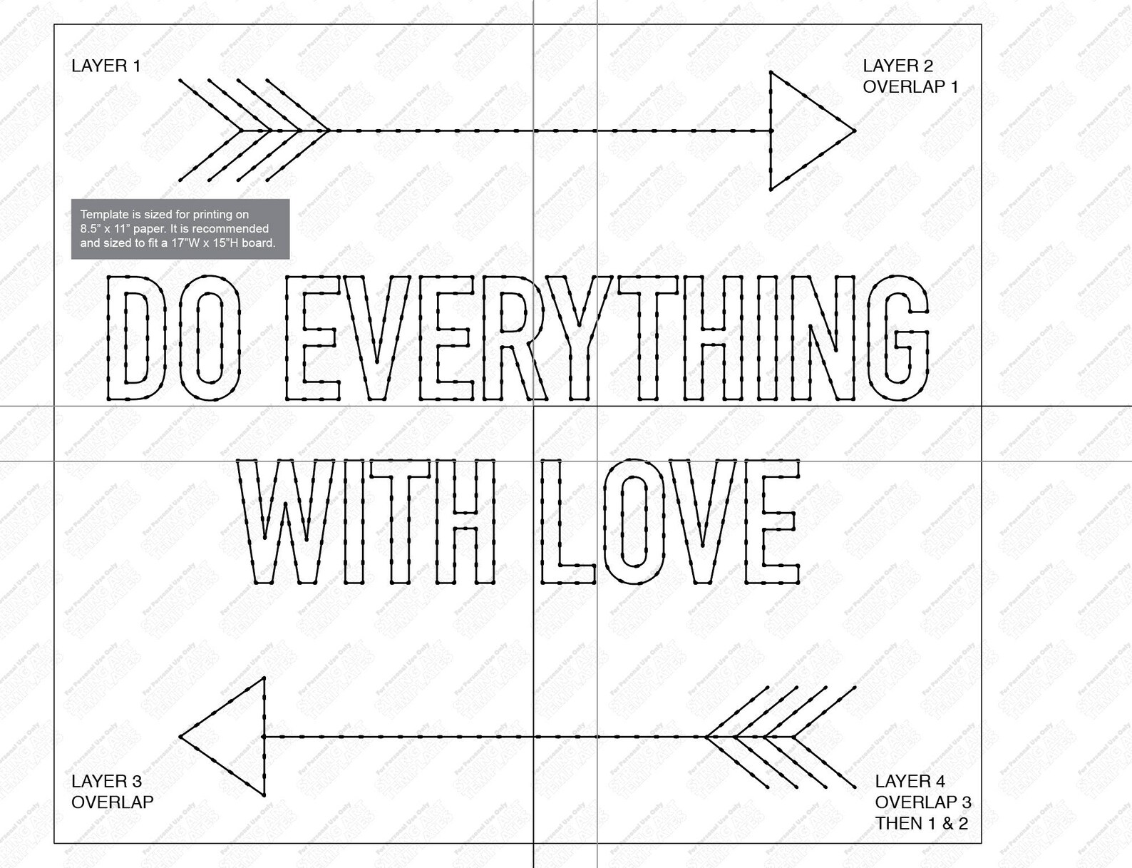Do Everything With Love String Art Template - Etsy