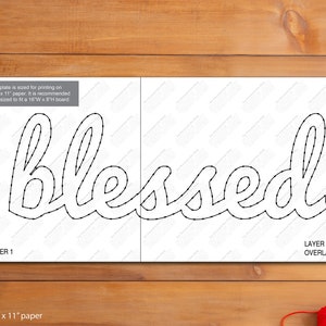 Blessed - String Art Template - Etsy