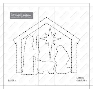 Nativity Scene - String Art Template - Etsy