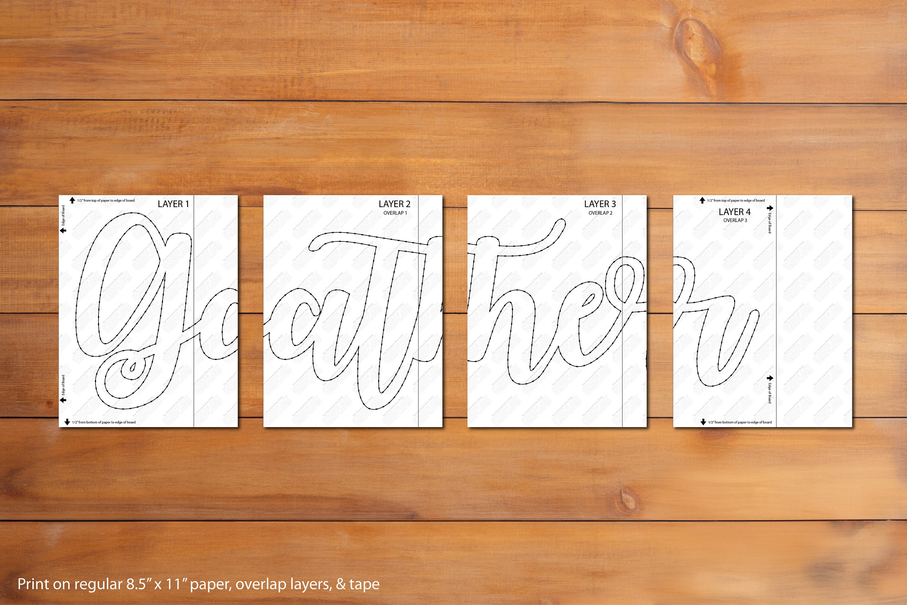 Gather - String Art Template - Etsy