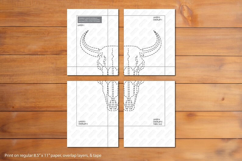 Cow Skull - Custom String Art Template - Etsy