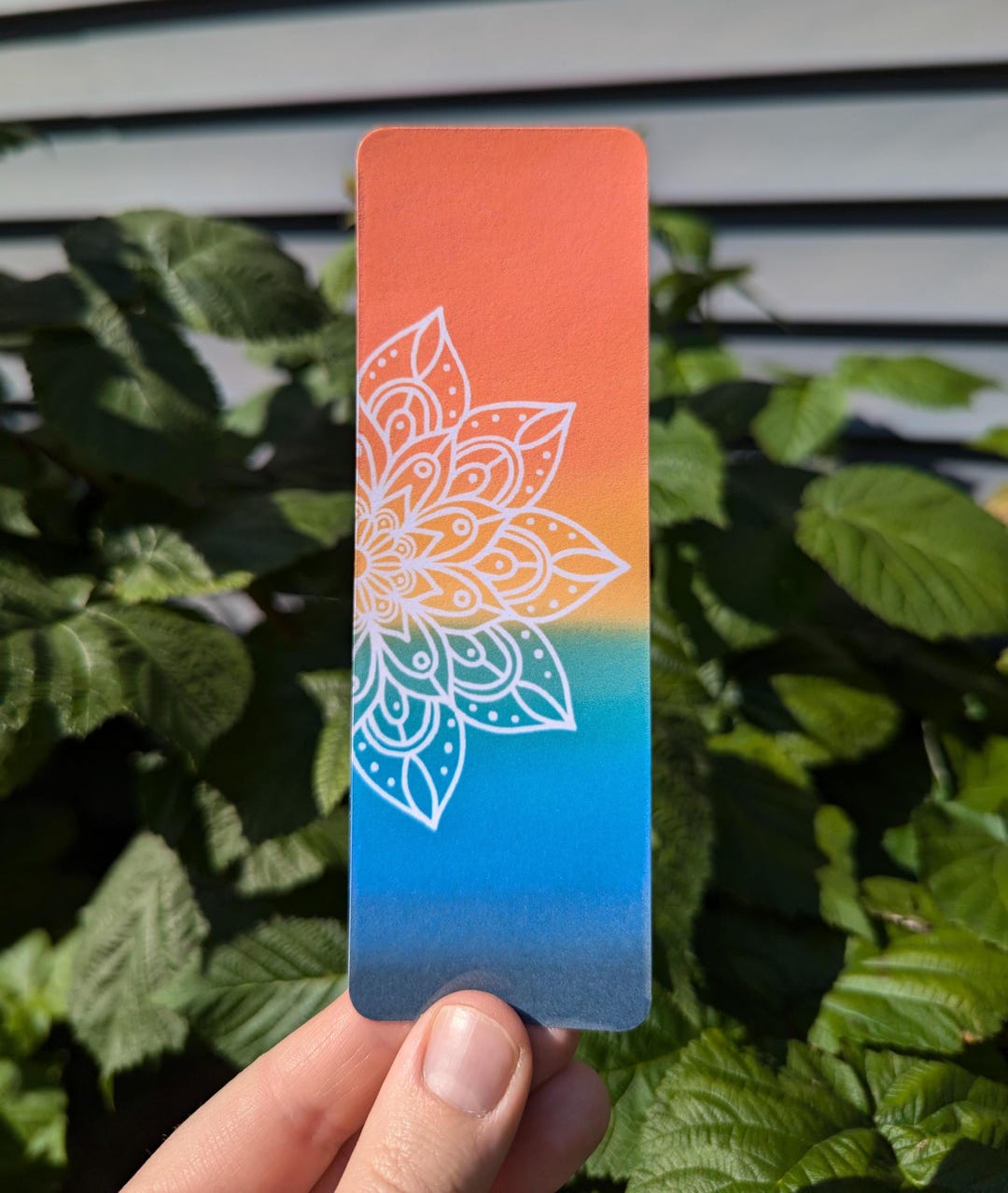Rainbow Mandala Bookmark / Waterproof Yoga Bookmark / Boho Book ...