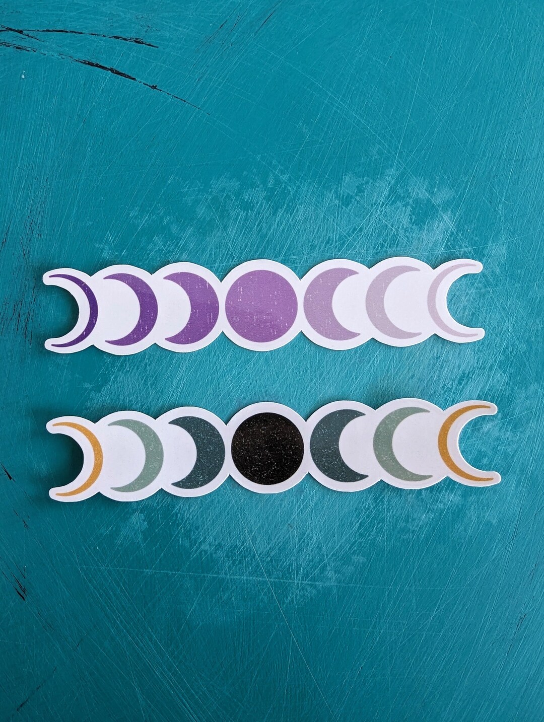 Moon Phases Vinyl Sticker / Celestial Moon Phase Sticker / Purple Moon ...