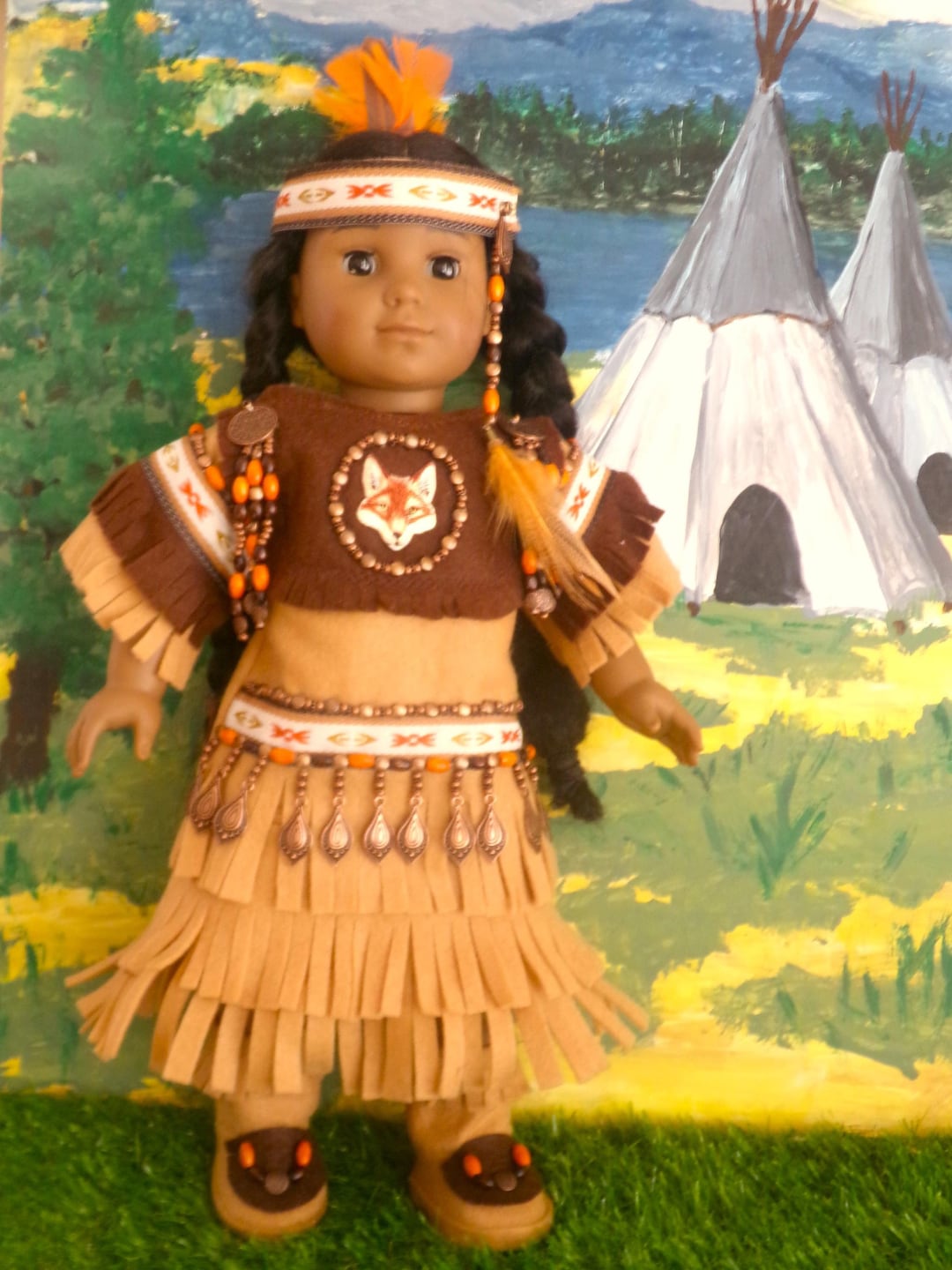 Native American Indian Style Doll Outfit Fits American Girl Kaya ...