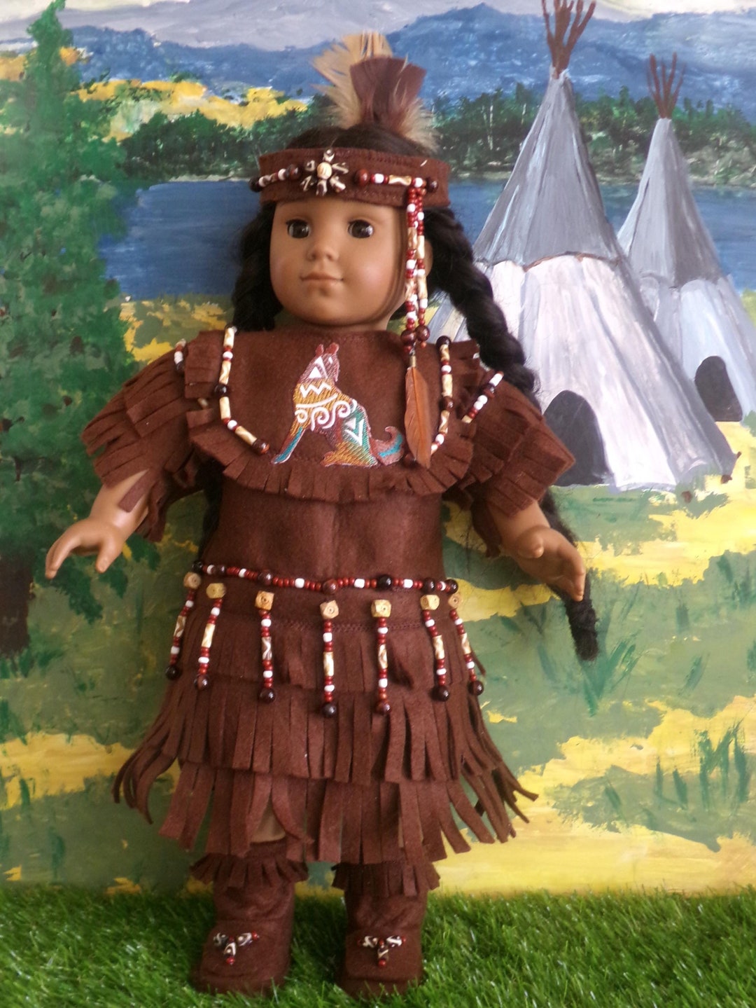 Native American Indian Style Doll Outfit Fits American Girl Kaya ...