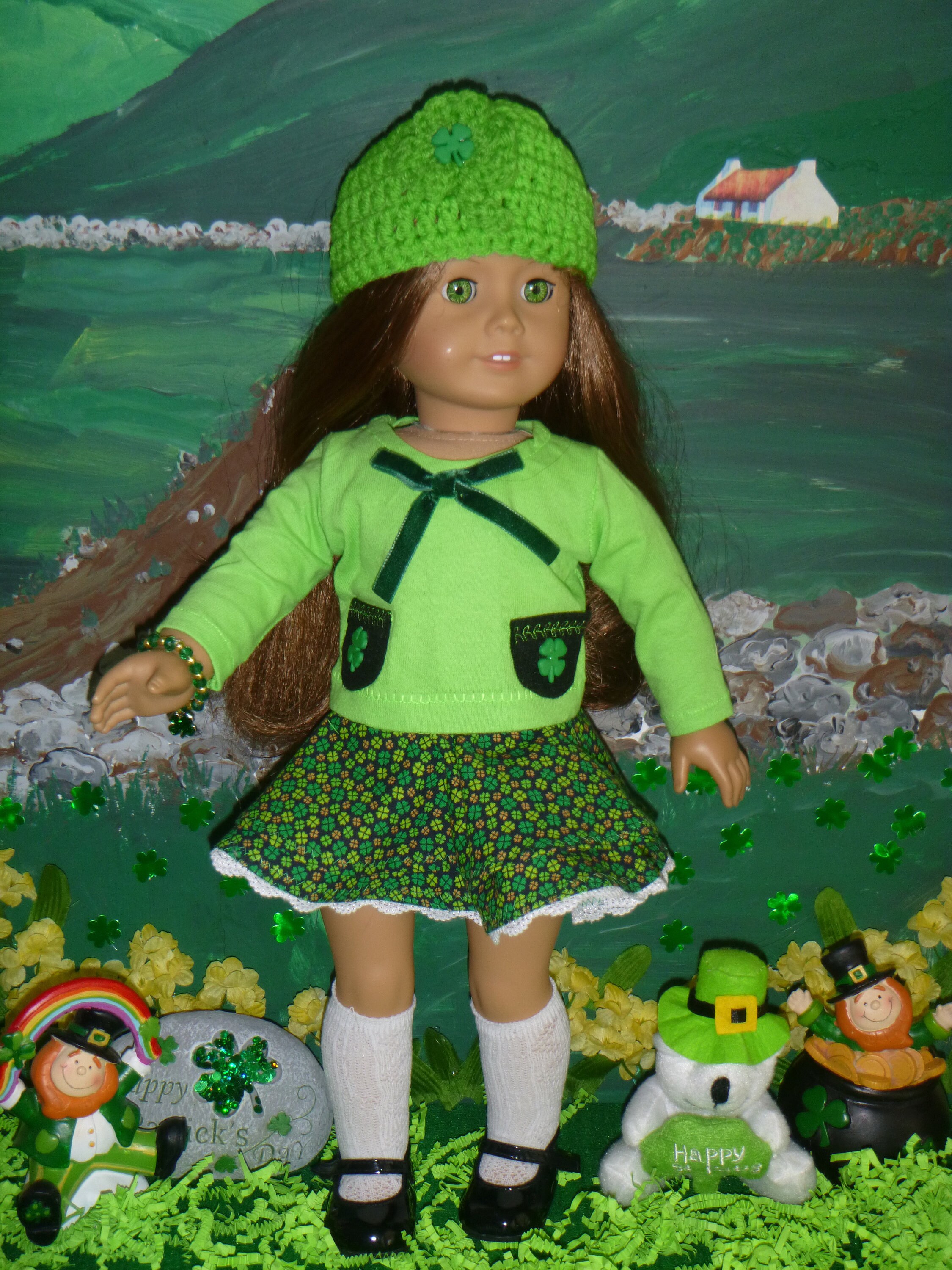 18 in Doll Clothes 5-pc St. Patrick's Day Shamrock Outfit | Etsy