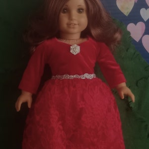 18 Inch Doll 5-piece "ruby Princess" Ballgown Outfit: Shoes, Opt ...