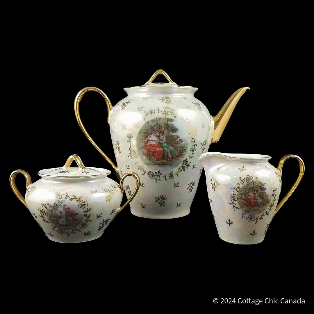 Fisher China-germany Fragonard Love Story Coffee Teapot, Creamer and ...