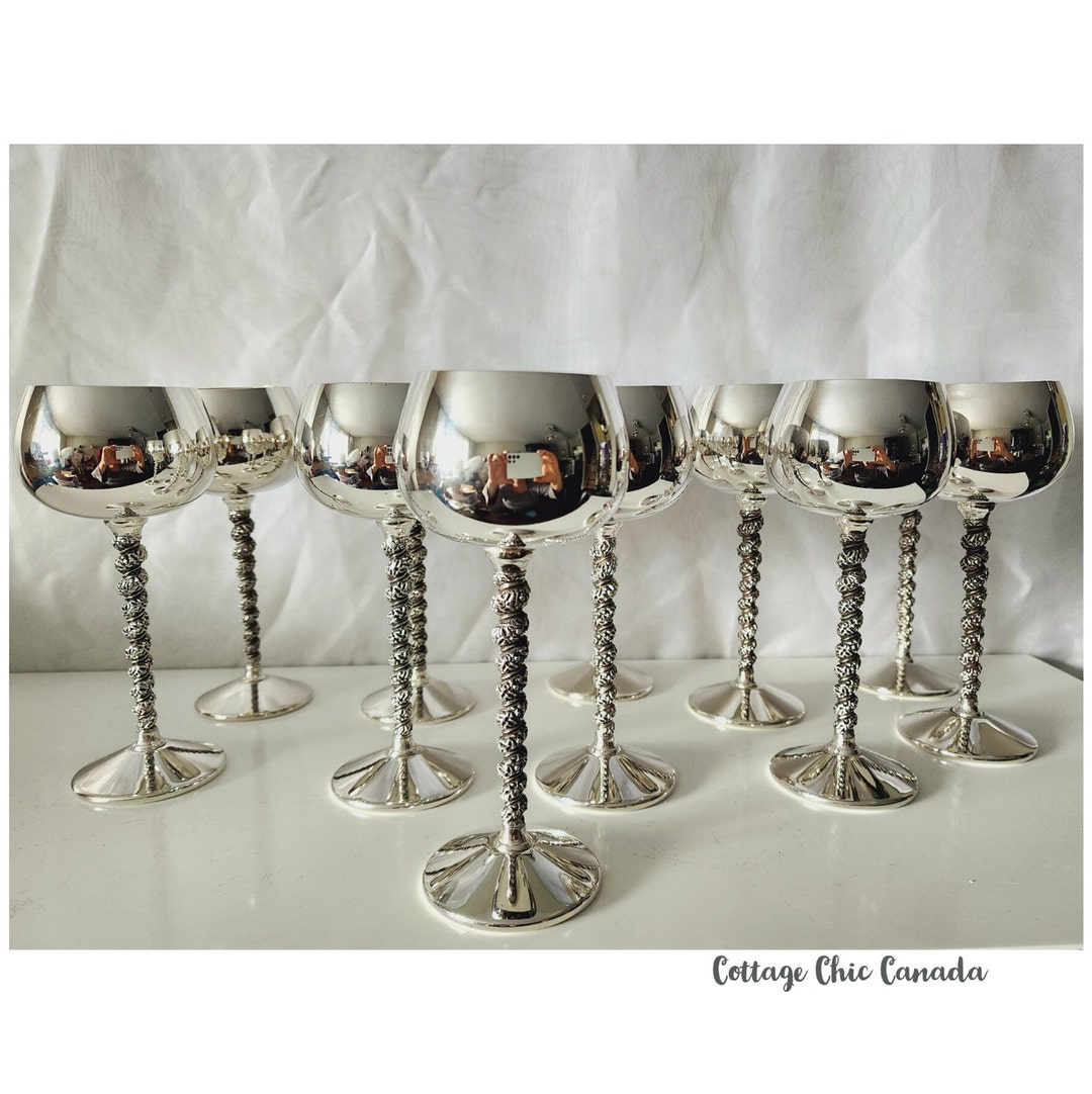 Beautiful Birks Silver Goblets! Popular Primrose Plate Design! - Etsy
