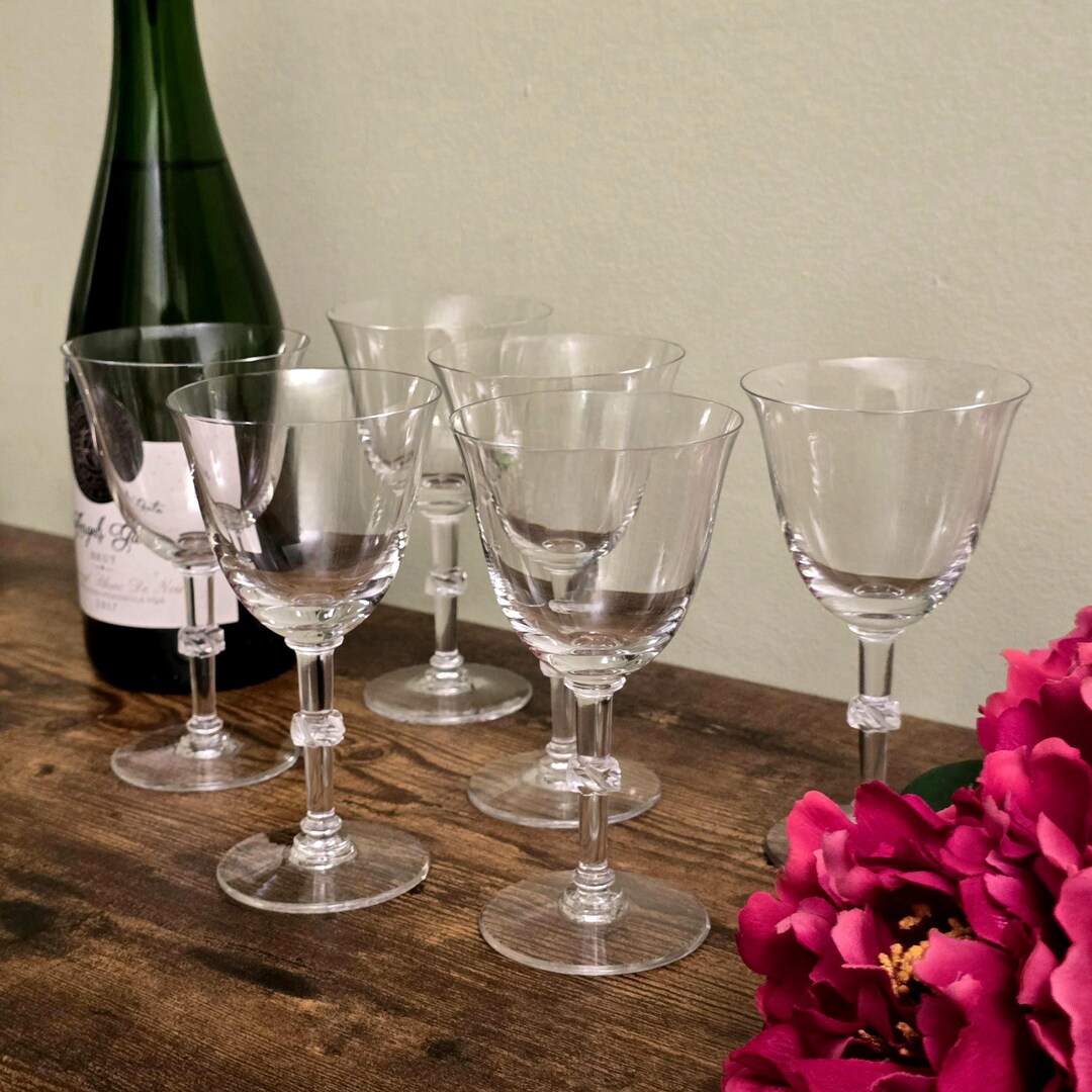 Lalique Beaugency Burgundy Wine Glasses Set of 6 – Fine Lead Crystal ...