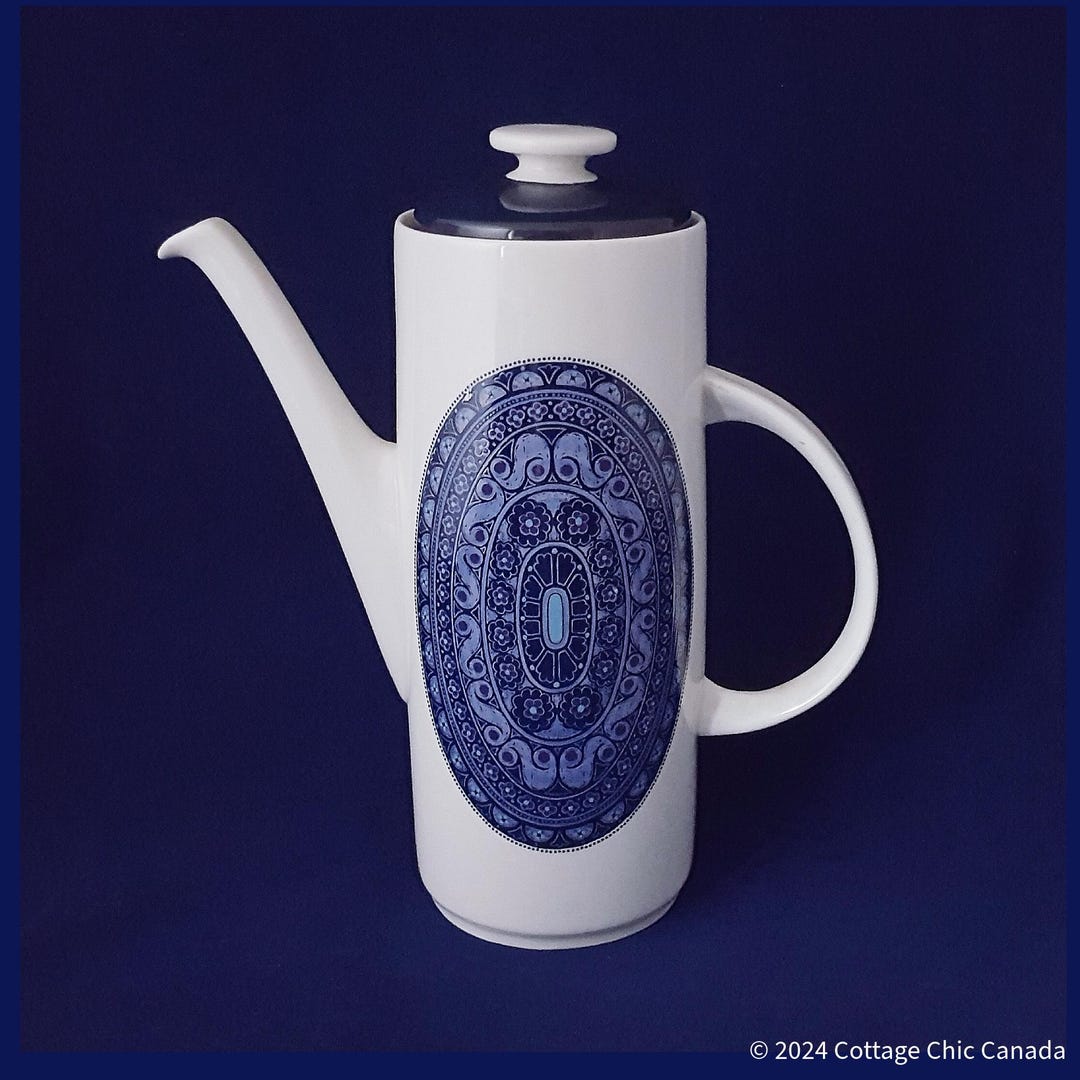 Royal Doulton Babylon Fine Porcelain Coffee Pot and Lid – Mid Century ...