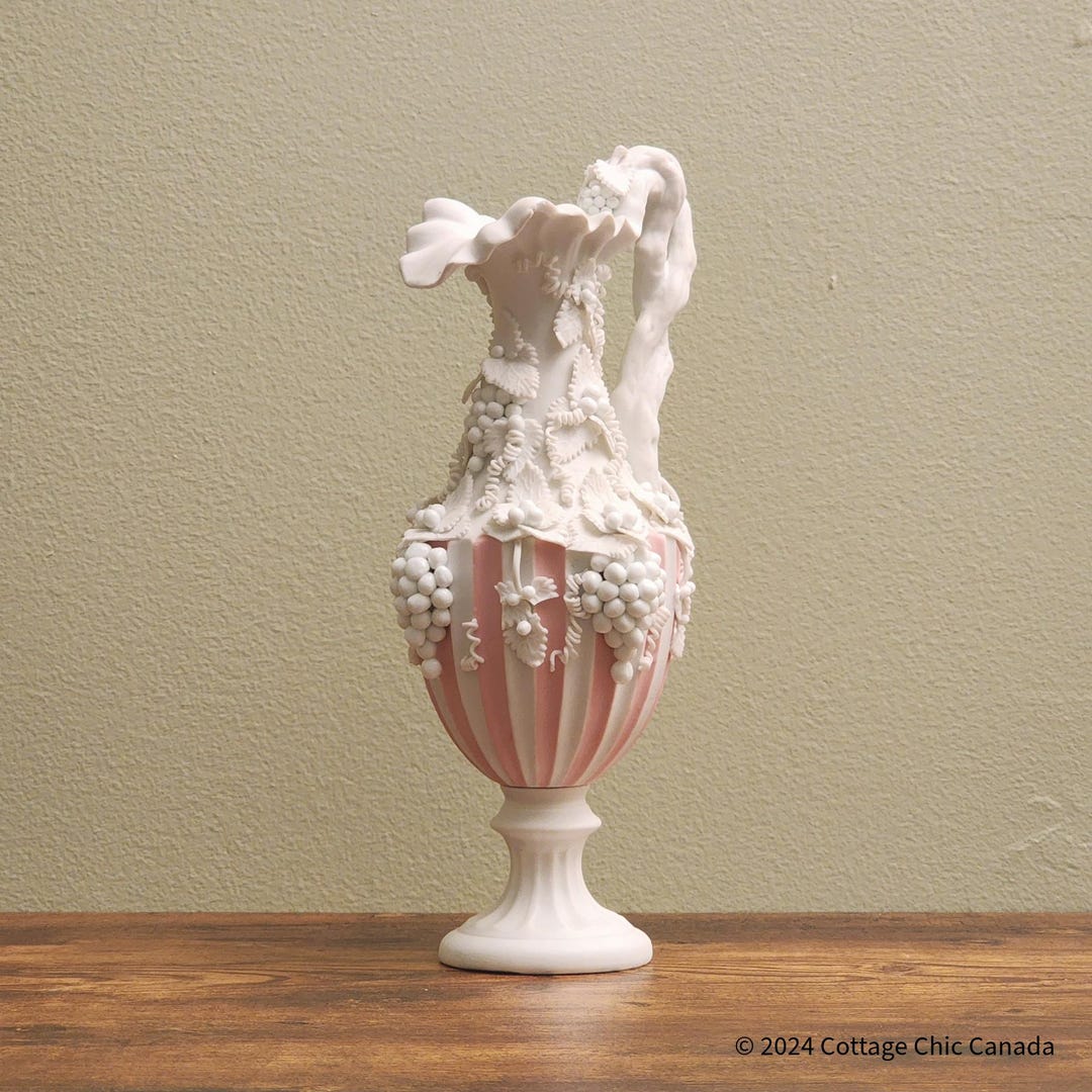 Andrea by Sadek Reproduction Bennington Antique Victorian Parian Ware ...