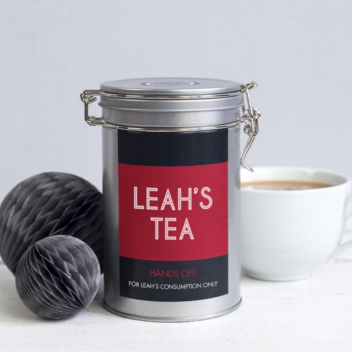Personalised Name Tea Gift in Tin Choice of 9 Colours - Etsy UK
