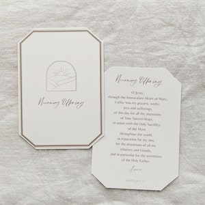 Morning Offering | Catholic Prayer Card - Etsy