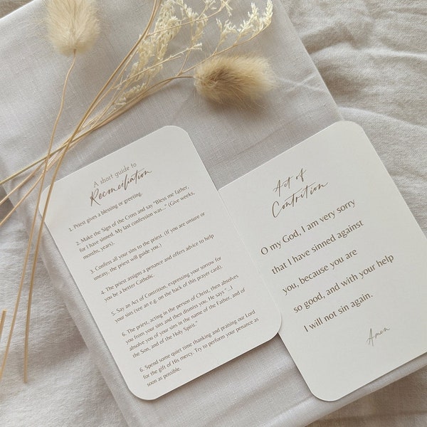 Catholic Reconciliation Prayer Card - Etsy