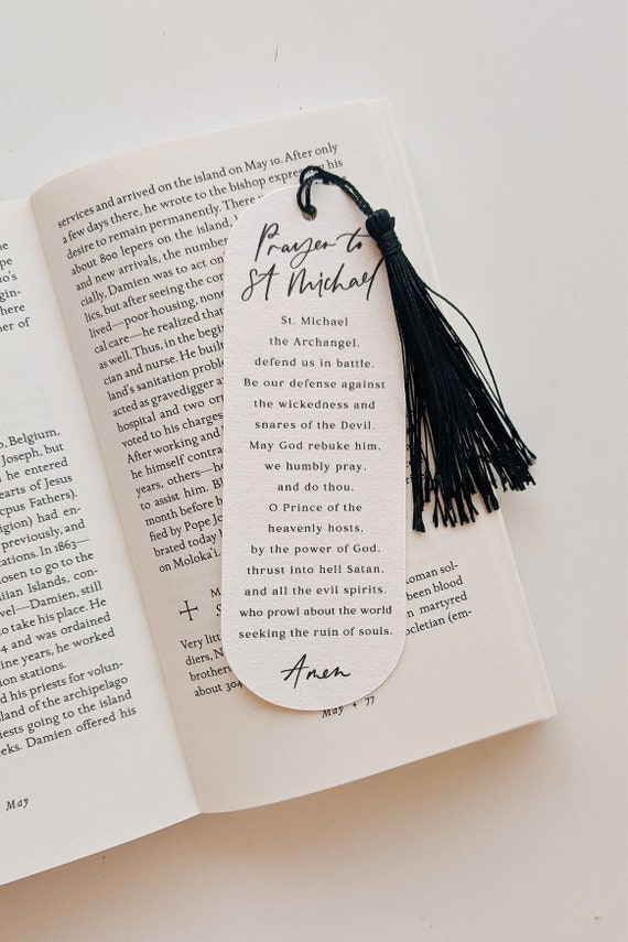 St Michael Archangel Prayer Bookmark | Etsy