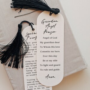 Guardian Angel Prayer Bookmark - Etsy Australia