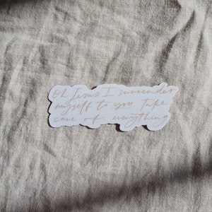 Jesus I Surrender - Christian Catholic Sticker - Etsy