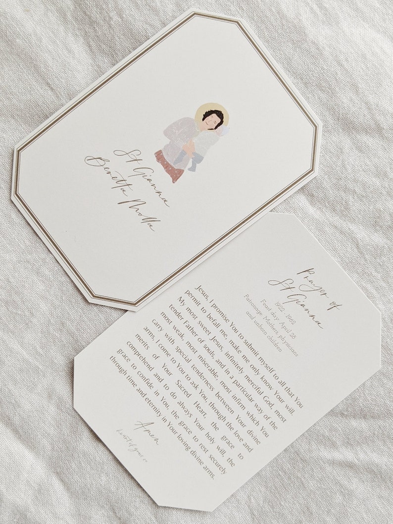 St Gianna Beretta Molla | Catholic Prayer Card | Catholic Saints - Etsy