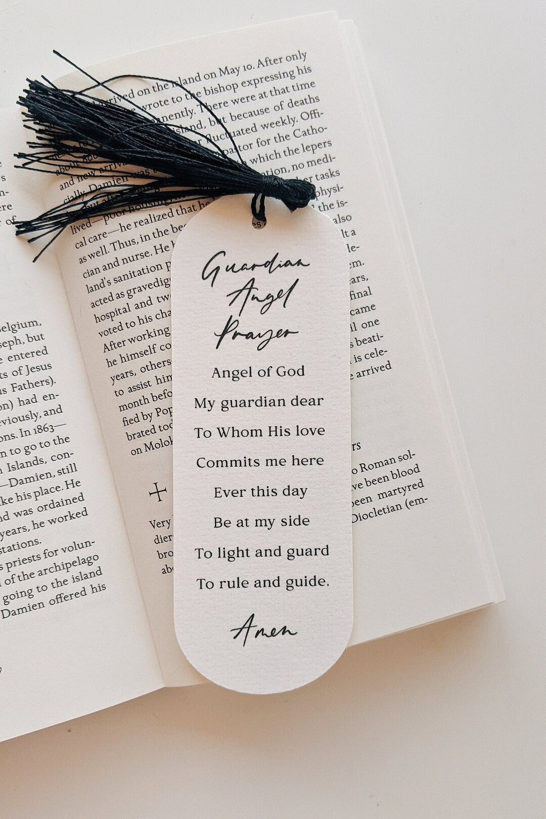 Guardian Angel Prayer Bookmark - Etsy Australia