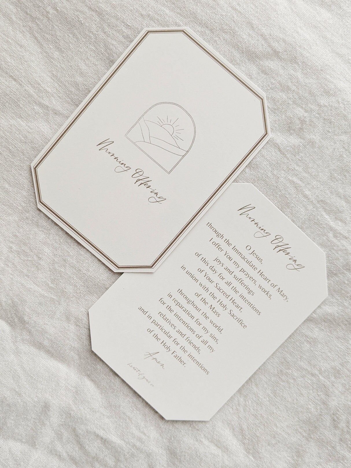 Morning Offering Catholic Prayer Card - Etsy