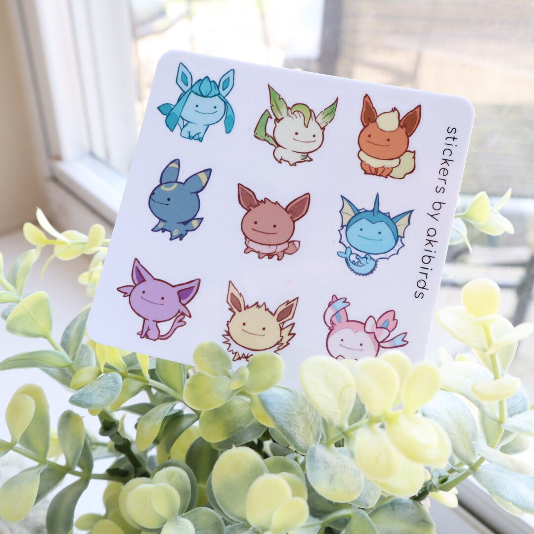 Ditto Eeveelution Vinyl Sticker Sheet - Etsy