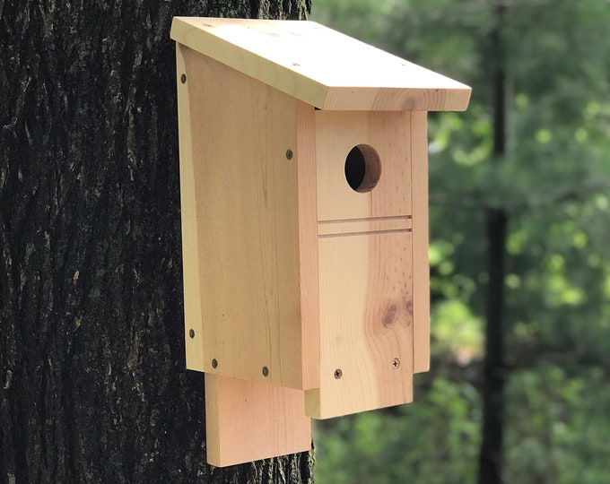 Blue Bird House Nesting Box, Durable Outdoor Wooden Bird Habitat - Etsy