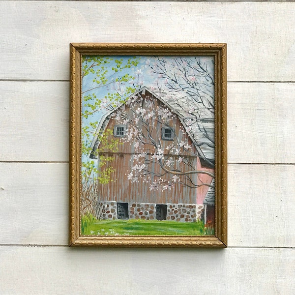 Old Barn Painting - Etsy